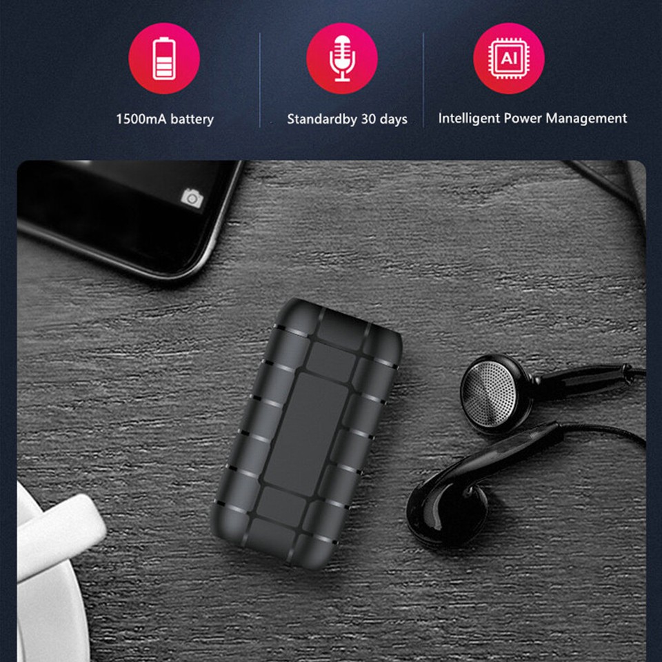 500 Hrs Mini Spy Voice Activated Recorder Digital Audio Magnetic 64GB ...