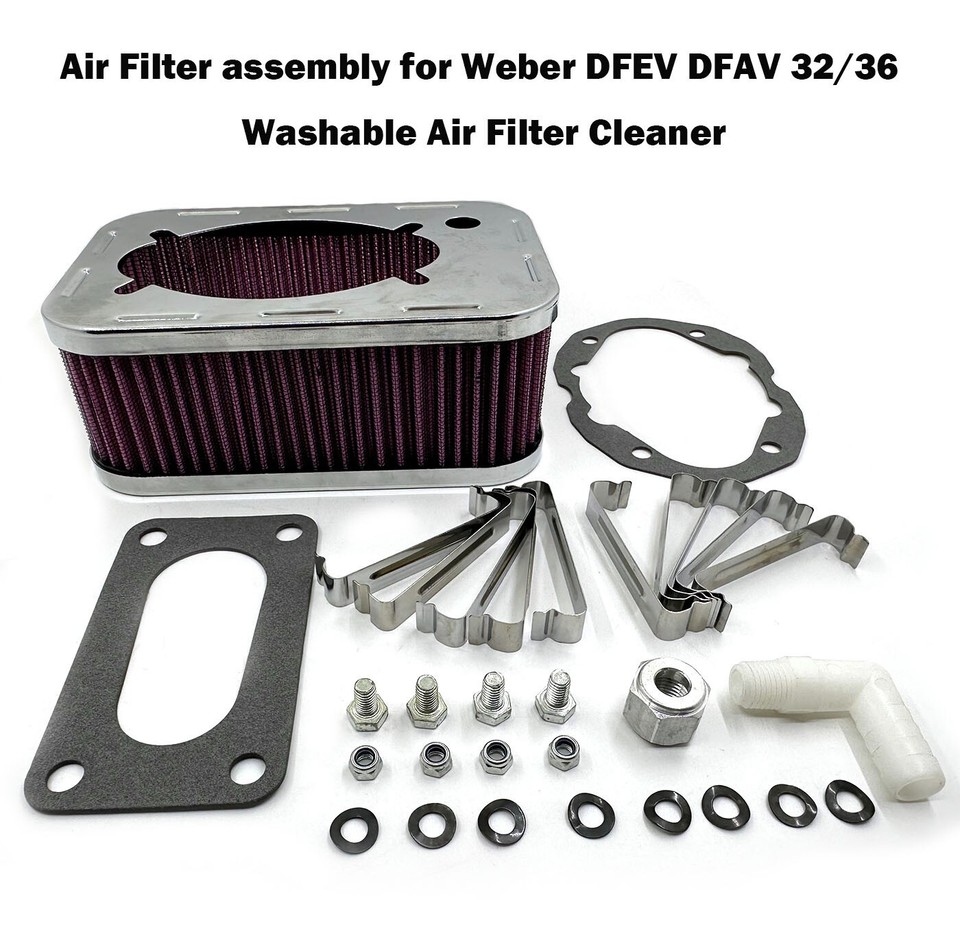 Washable Air Filter Cleaner Assembly For Weber DFEV DFAV 32/36 ...