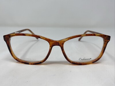 Enhance 4159 OAK 52-17-140 Amber Oak Plastic Full Rim Eyeglasses Frame ...