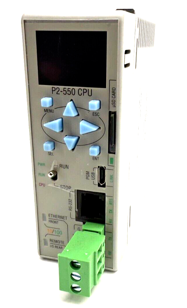 Automation Direct P2-550 CPU Module, OLED Display, MicroSD, (2) Ether ...