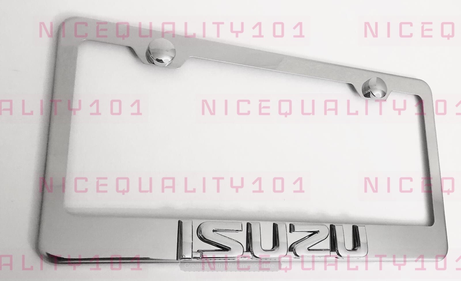 3D Isuzu Stainless Steel Chrome Finished License Plate Frame Rust Free ...