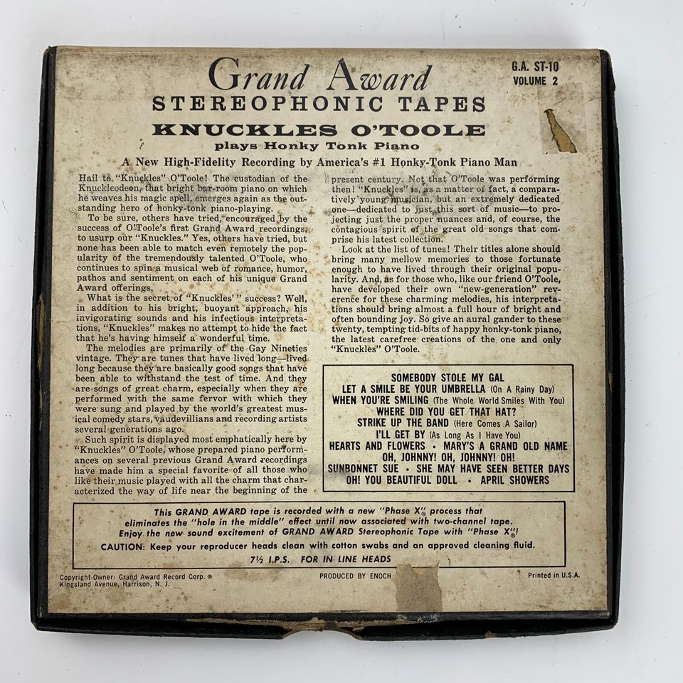 Knuckles O'Toole Volume 2 Grand Award Reel To Reel | eBay