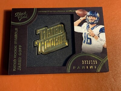 Jared Goff 2016 Black Gold Rated Rookie Symbols Gold 139/199 #29 | eBay UK