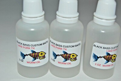 NEW 1 OZ WORM OIL UNSCENTED Lubrication Soft Plastic FOR WORMS CRAWS ...