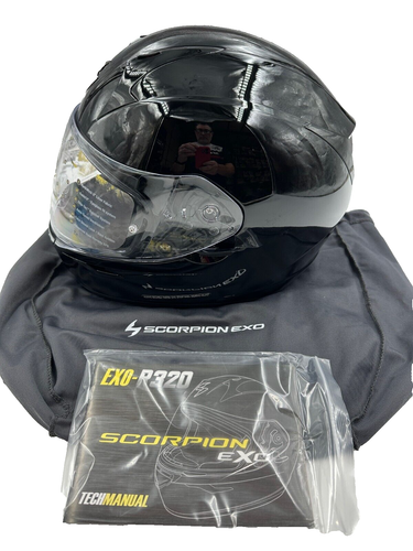 SCORPION EXO-R320 HELMET GLOSS BLACK LARGE - 32-0035 | eBay