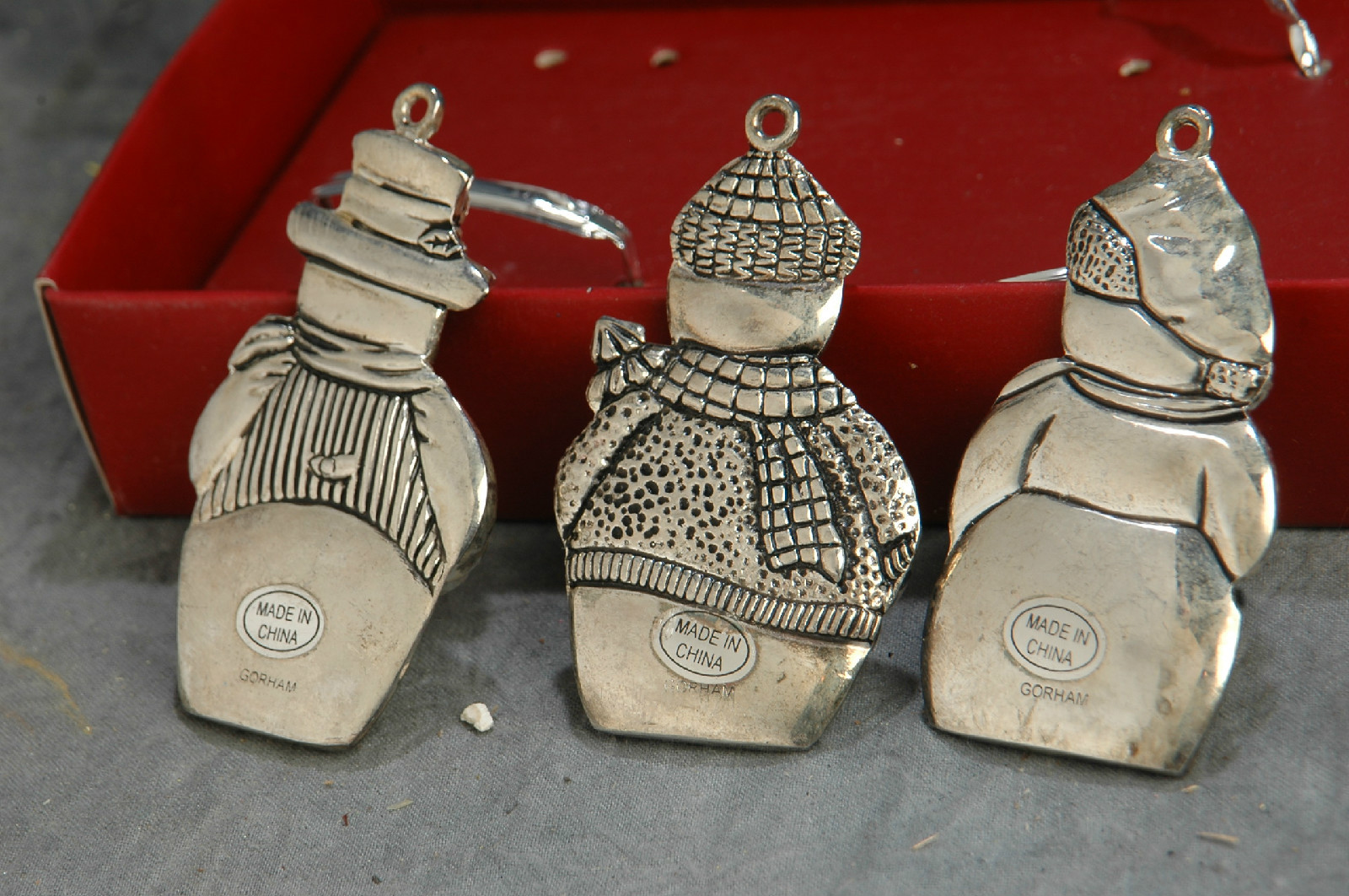 Gorham 3 pc. Snowman Ornament Boxed Set Silverplated | eBay