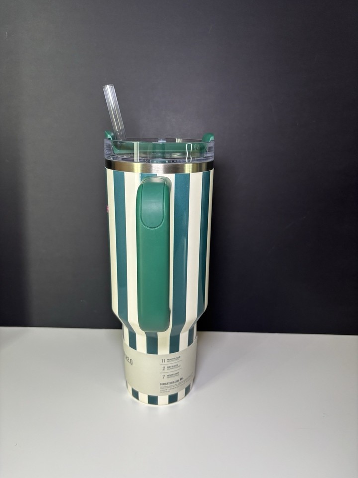 Stanley Oasis Quencher H20 FlowState Tumbler 40oz EMERALD GREEN CABANA ...