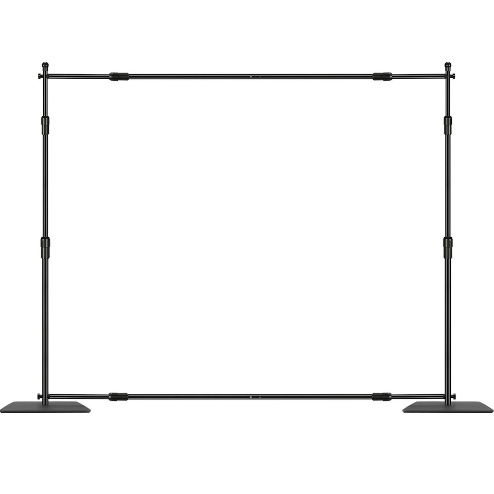 10x10 ft Backdrop Stand Pipe and Drape Kit Heavy Duty Carbon Steel Base ...