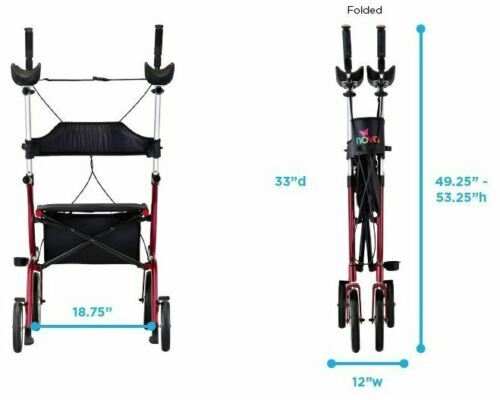 NOVA PHOENIX RISE UP Rollator Walker Upright Padded Armrest-3 Colors | eBay