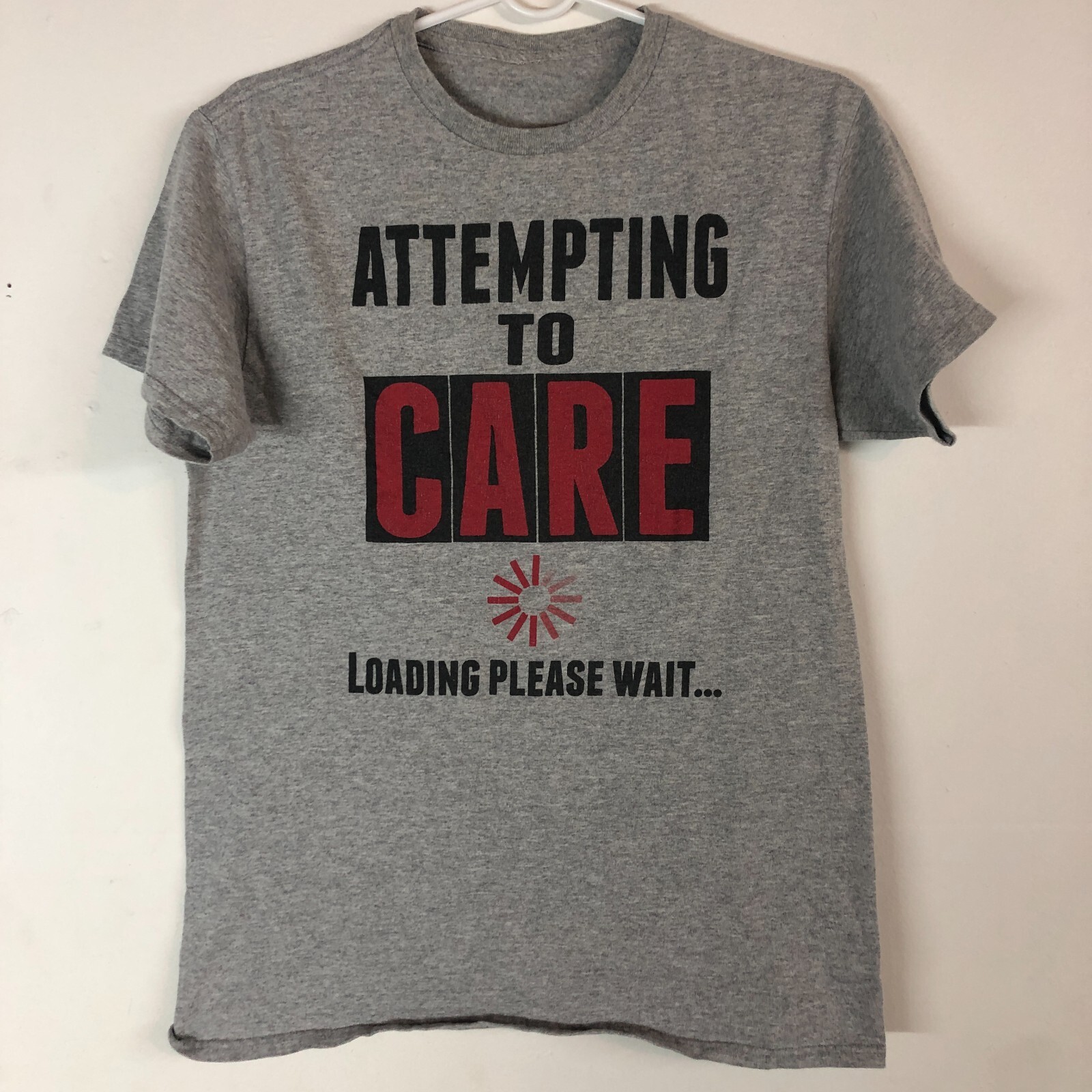 Attempting to Care Loading Please Wait Men's Gray Med… - Gem