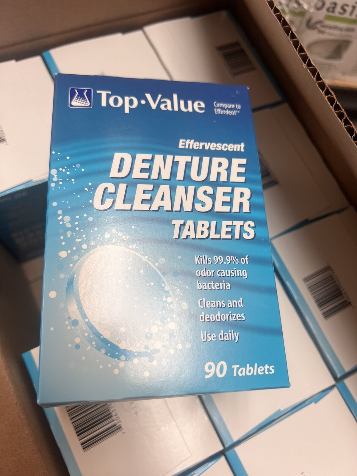 Top-Value Effervescent Denture Cleanser Tablets - 90 Tablet | eBay