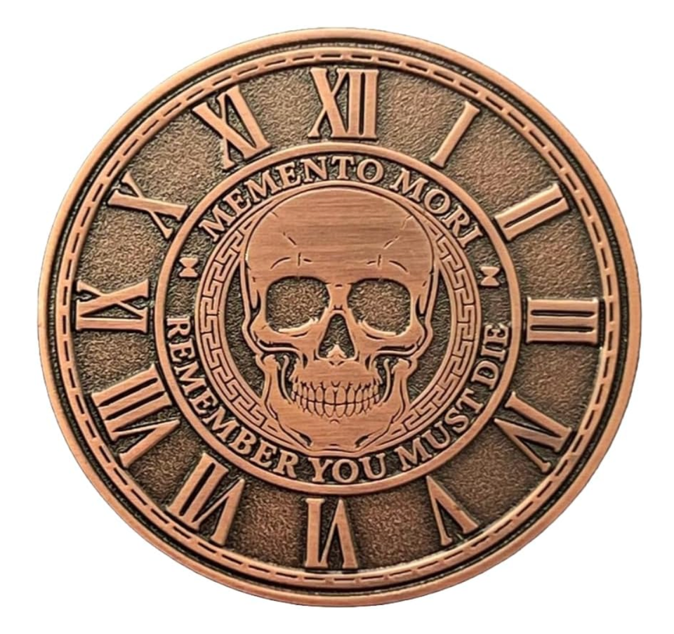 Memento Mori Coin Stoic Coins Momento Mori Medallion Skull Coin ...