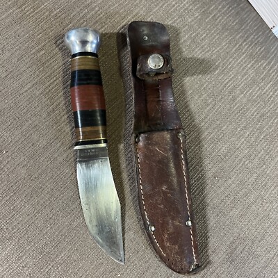 Vintage, Pre 1947, Kabar Union Cut Co., 472, Stacked Leather, Original ...