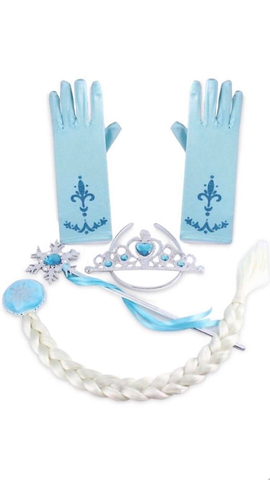 Elsa Frozen Princess Queen Dress Up Set Girls Costume US Fast Shipping ...