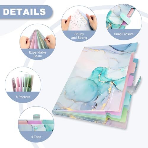 Expanding File Folder, Letter A4 Size Accordion Plastic File Organizer ...