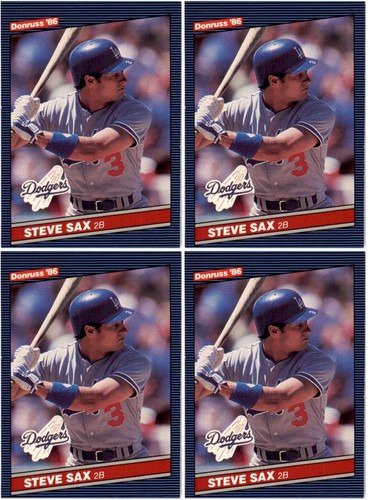 (4) 1986 Donruss #540 Steve Sax Los Angeles Dodgers Card Lot | eBay