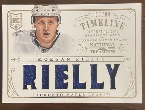 13-14 PANINI MORGAN RIELLY NATIONAL TREASURES ROOKIE JERSEY #57/99 ...