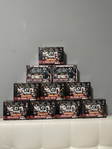 🔥10x 2024 Panini Football Mega box ( Donruss Optic x 8 ) & ( Absolute x ...