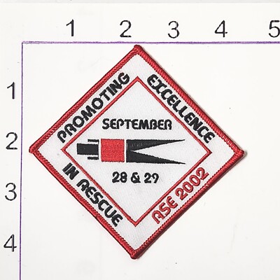 ASE 2002 First Responder Patch Embroidered White Black Iron On Uniform ...