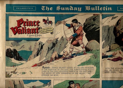 1951 Sunday Bulletin Comic Strips in Full Color - Prince Valiant, The ...