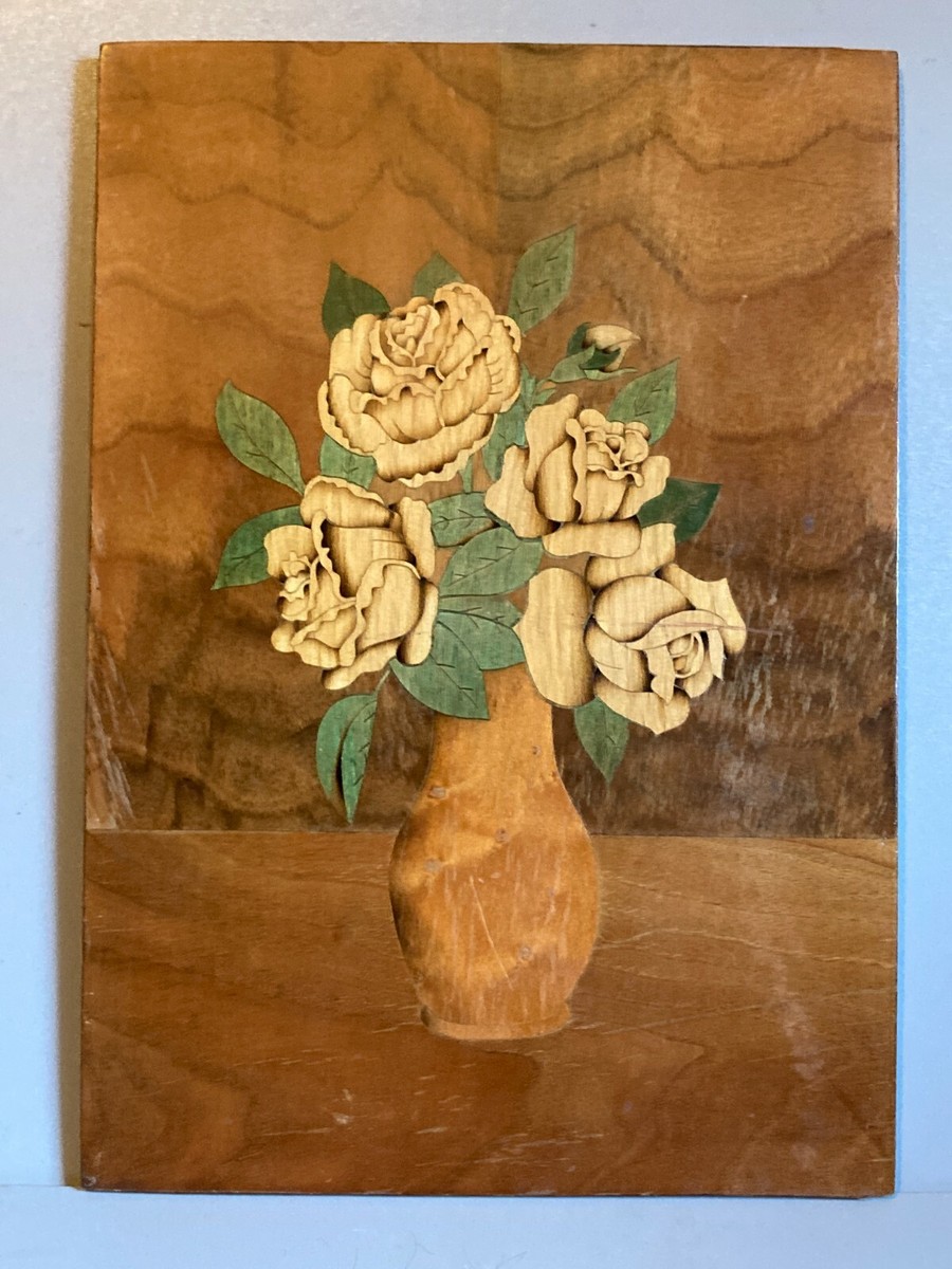 Flowers Wood Inlay Dogwood Flower Cremation Urn With Wood Inlay Art