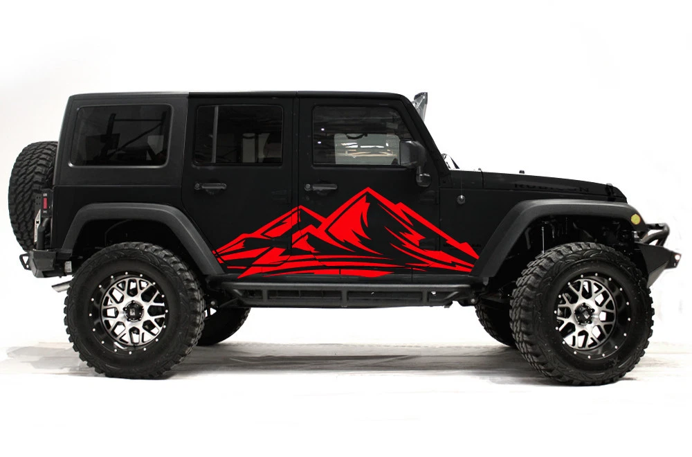 Custom Red Jeep Wrangler