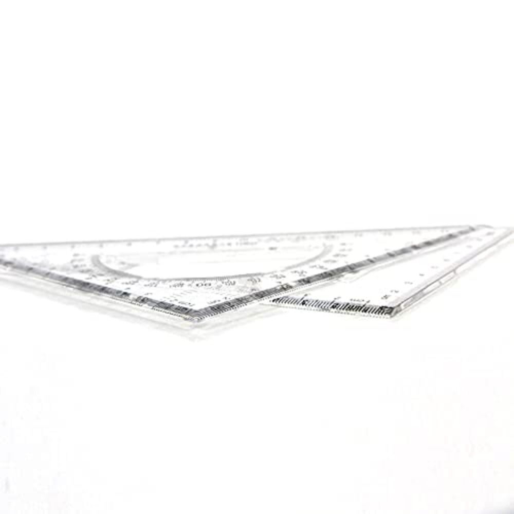 2 Pack Acrylic Ruler 30/60 Degree Triangle Ruler Drawing Measuring Tool ...