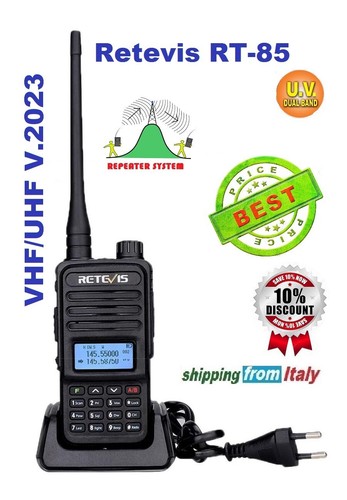 Ricetrasmettitore Retevis RT-85 NUOVO 5Watt VHF-UHF con sistema ...