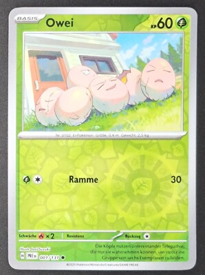 Pokemon Karte Owei Reverse Holo 001/131 - Prismatische Entwicklungen ...