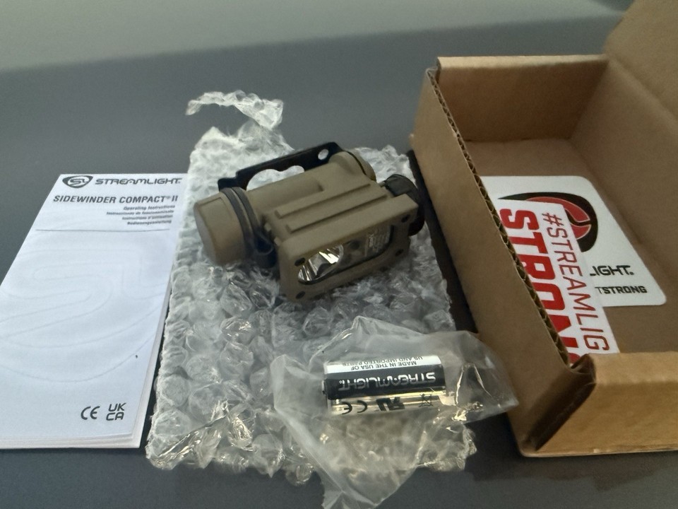 Streamlight Sidewinder Compact II 55lm Multi-Source Flashlight - Coyote | eBay