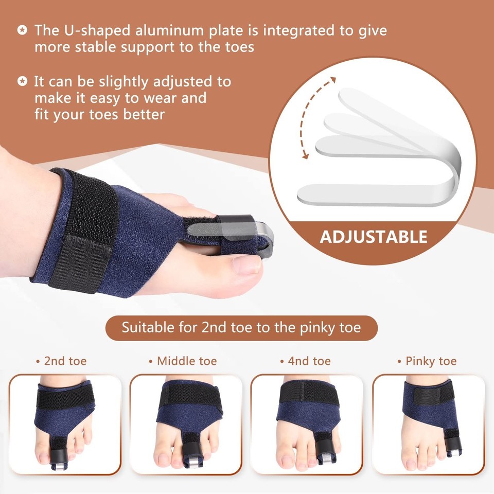 Toe splint, Hammer Toe Straightener, Toe Corrector for Women & Men ...
