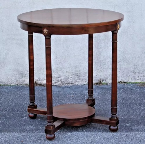 1920s Mahogany Round Side Table – Refurbished & Refinished Accent ...