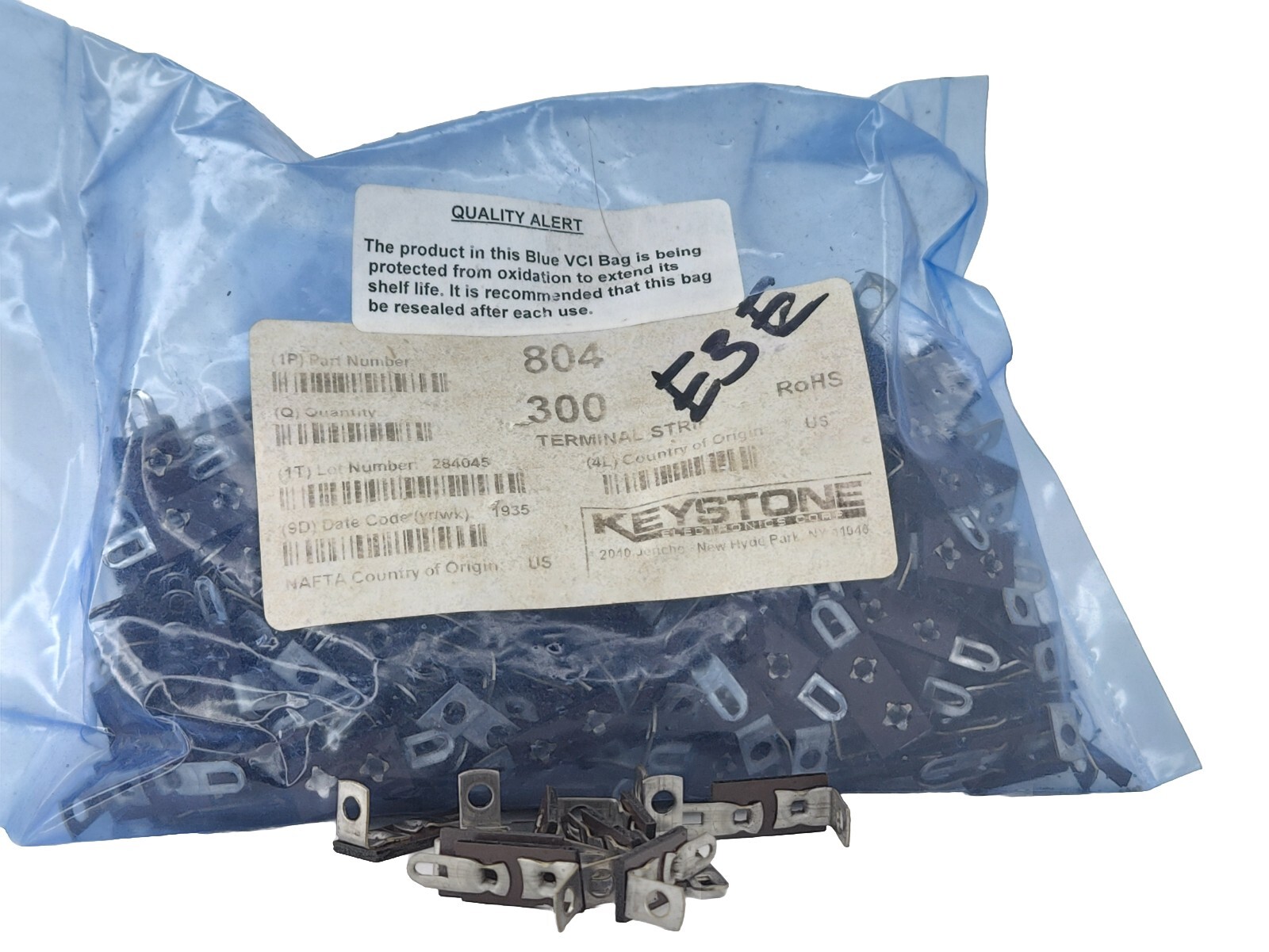 *Lot of 50* Keystone 804 Terminal Strip Standard Lug 2 Terminals .375 ...