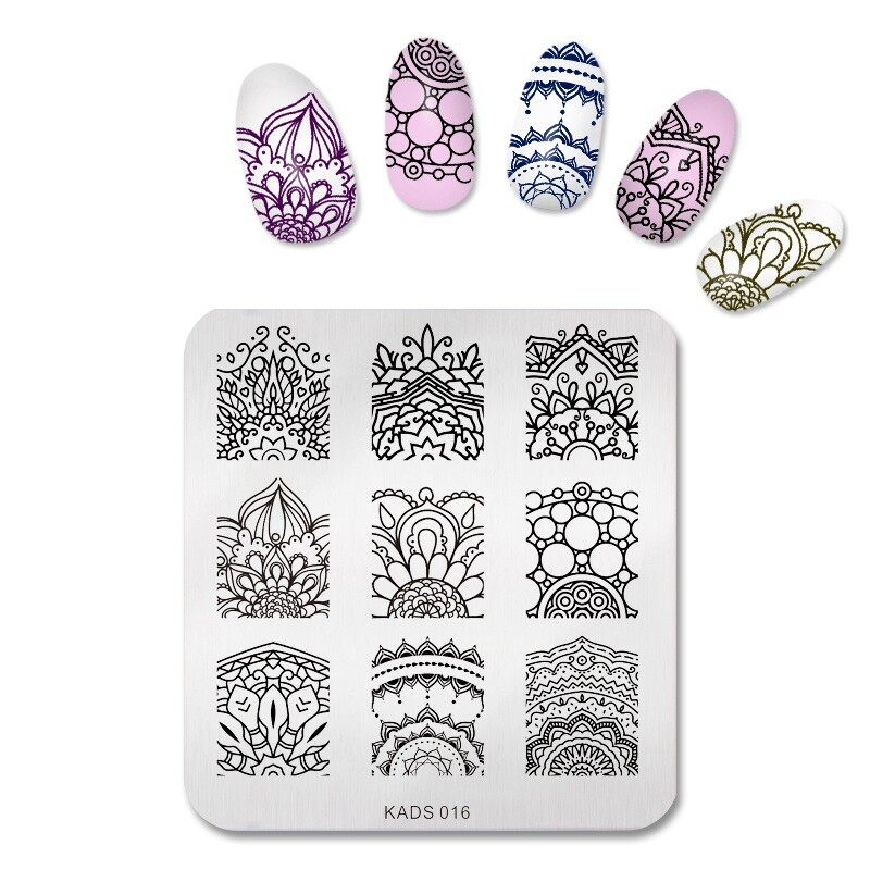 KADS Stamping Plates Flower Nail Art Stamping Template Image Manicure ...