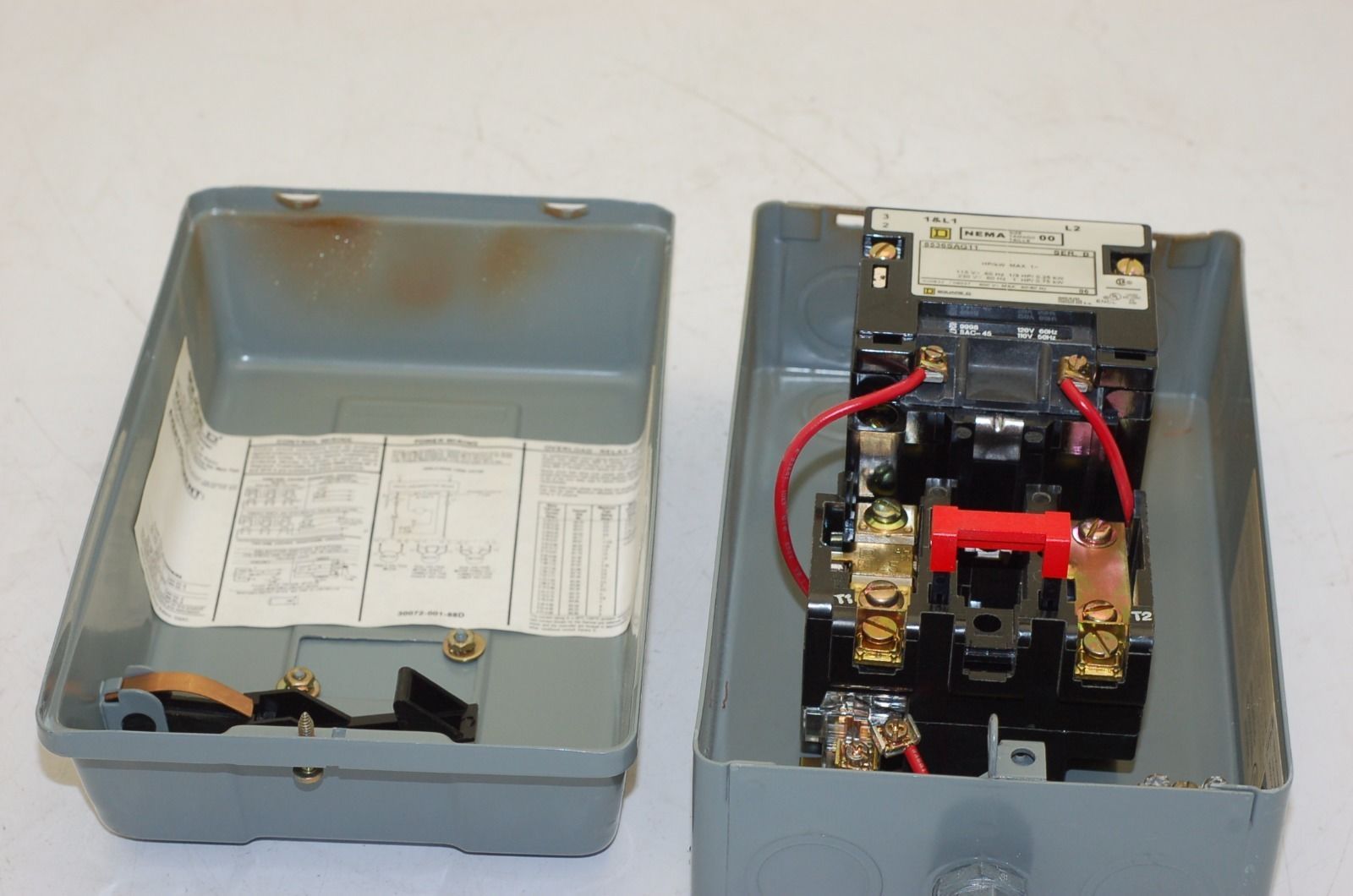 Square D Size 00 Starter 8536SAG11 Ser. B, 600V max, 50/60Hz, 1HP | eBay