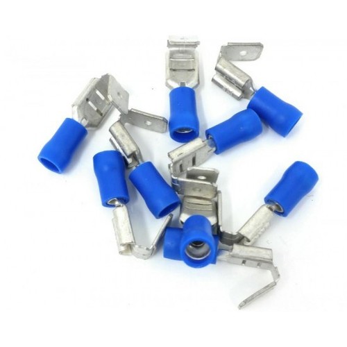 CAPOCORDA FASTON 6,3 MASCHIO-FEMMINA BLU confezione 10 pezzi piggy back ...