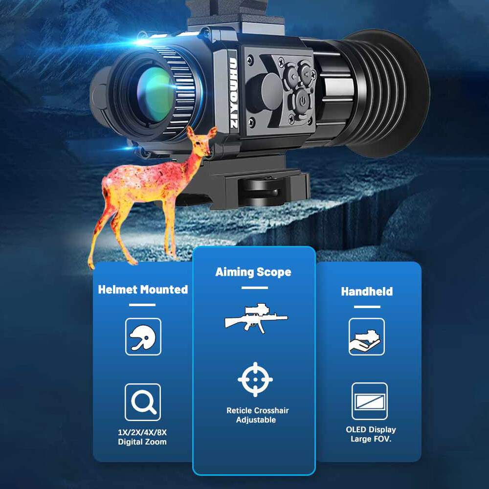 TU120 Thermal Camera HD Night Vision Infrared Telescope 8X ZOOM Imaging ...