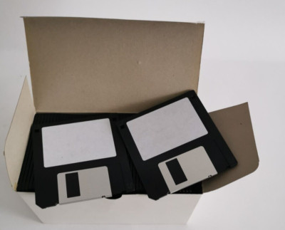 10 Disketten 3,5" 1,44MB MF2HD neu mit Label DOS Formatiert Floppy ...