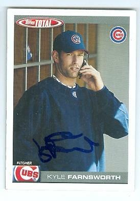 Kyle Farnsworth autographed baseball card (Chicago Cubs) 2004 Topps ...