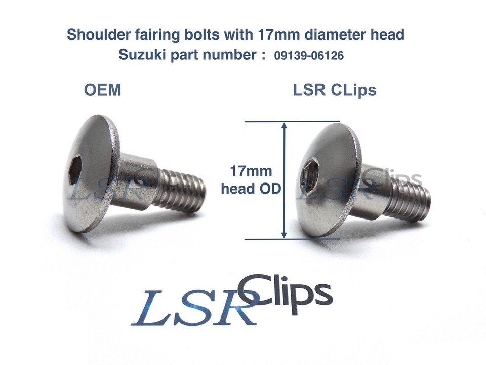 SUZUKI TL1000R full stainless steel fairing & screen bolts clips kit ...