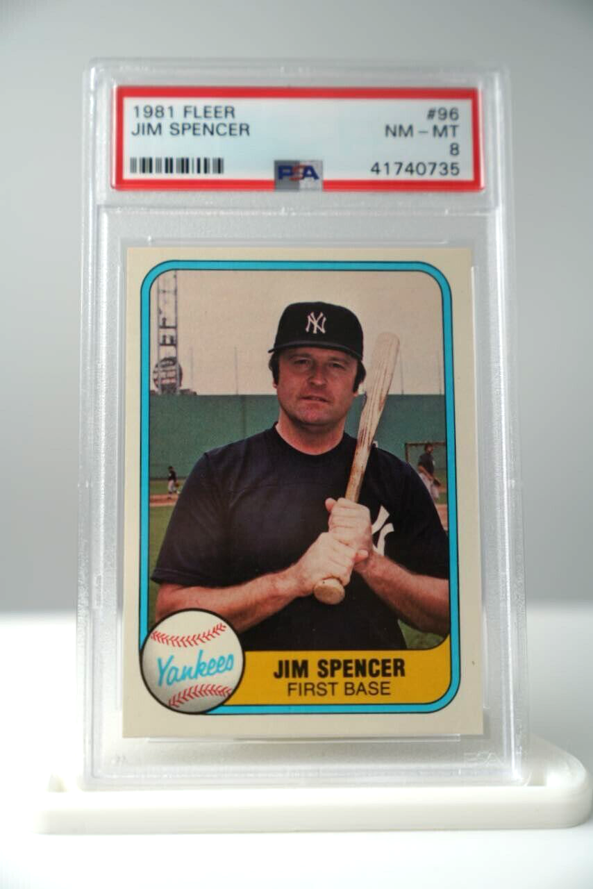Vintage 1981 Fleer Baseball Card #96 Jim Spencer Yankees PSA 8 NM-MT | eBay