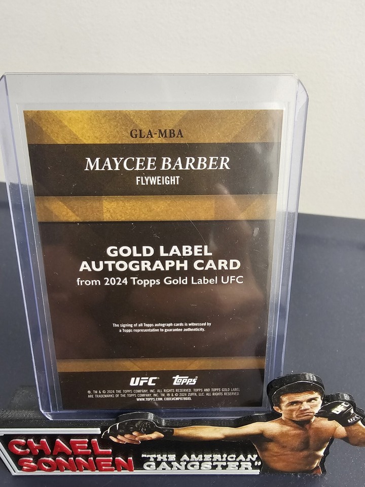 Topps Gold Label UFC Maycee Barber Bookend 10/10 Auto | eBay