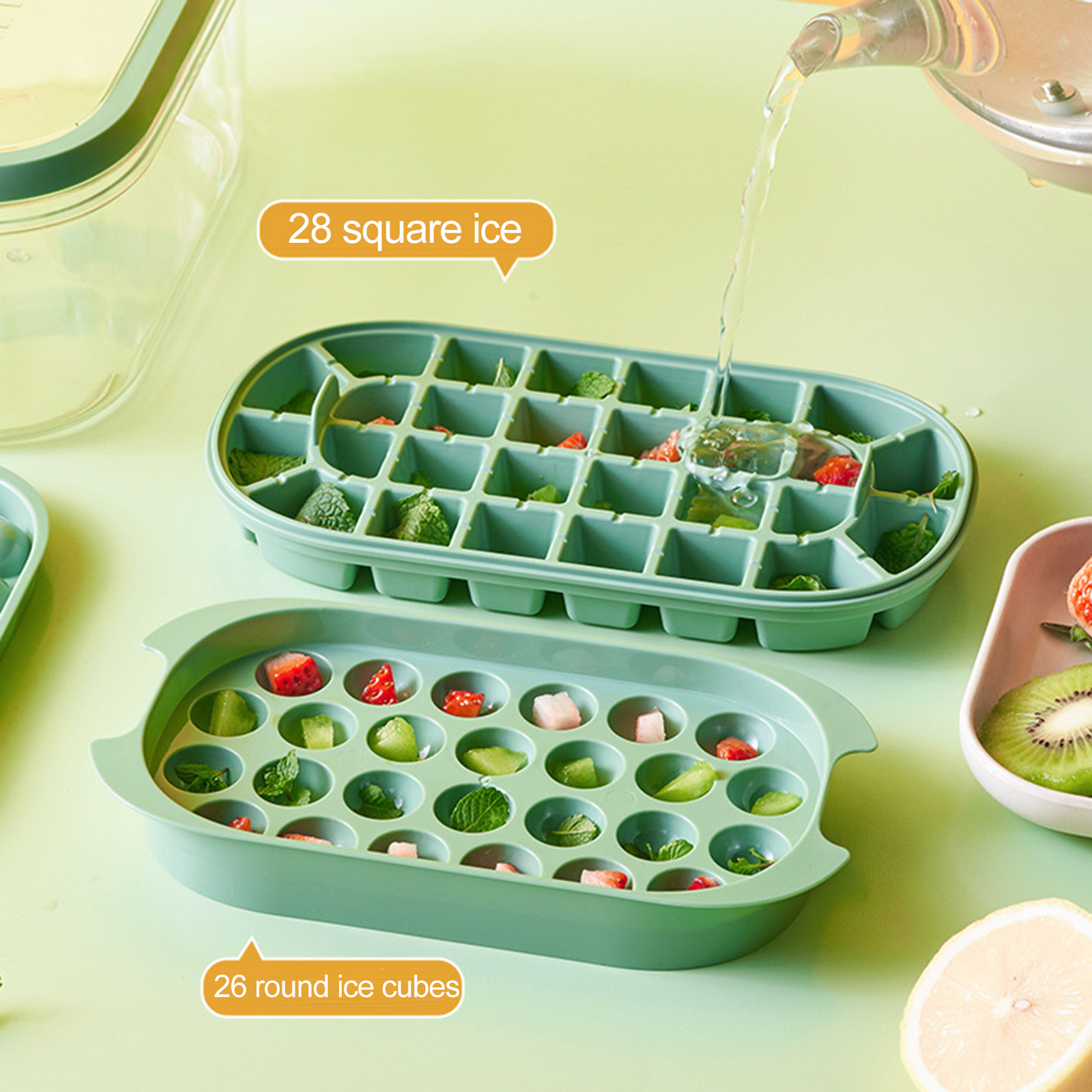 1 Set Ice Cube Mold Transparent Wide Application Wine Ice Cube Maker ...