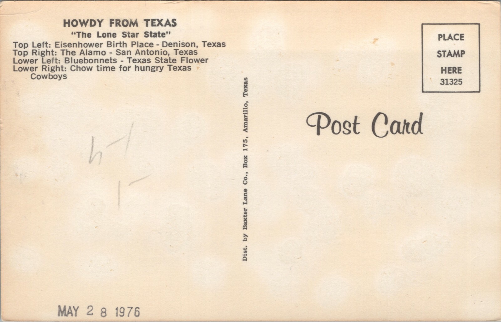 Howdy From Texas The Lone Star State Multiview Vintage c1970 Postcard ...