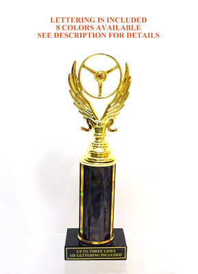 CAR TROPHY WINGED WHEEL CAR SHOW AWARD 8 COLORS #1 | eBay