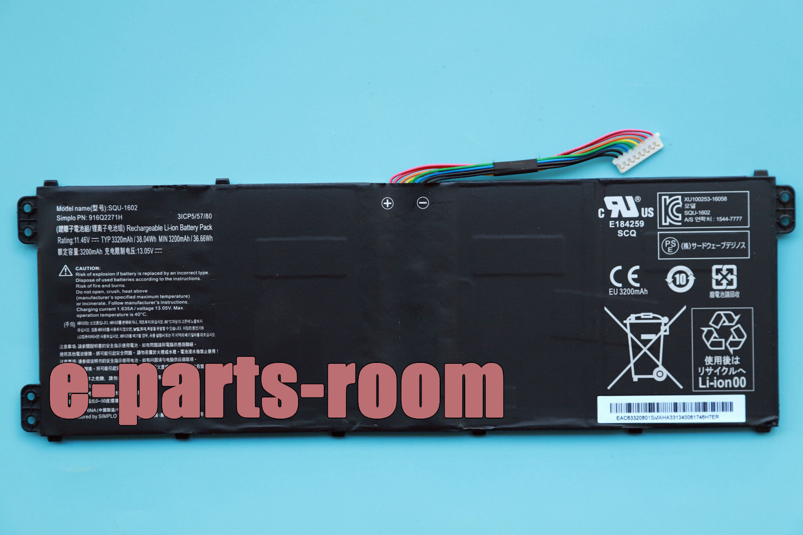 Genuine SQU-1602 Battery for Hasee X5-CP5D1 CP5E1 CP5S1 3ICP5/57/80 ...