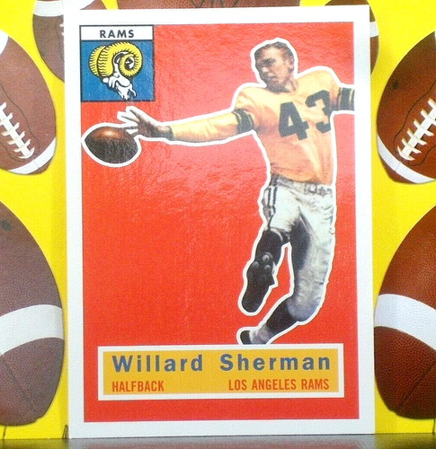 1956 TOPPS Football Archives Card #66 *** WILLARD SHERMAN *** Los ...