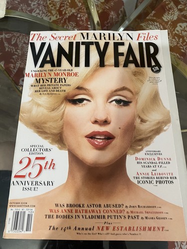 Vanity Fair Magazine October 2008 MARILYN MONROE MYSTERY WHAT HER ...