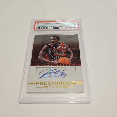 2012 Panini Prestige PRESTIGIOUS PICKS AUTO Jimmy Butler ROOKIE 27 PSA ...