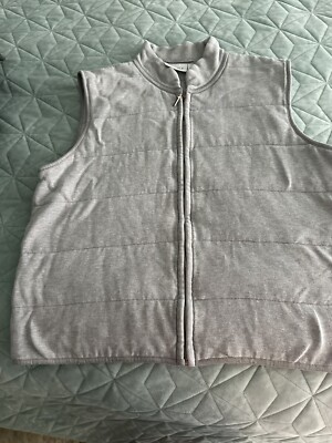 liz golf by Liz Claiborne gray Zipper vest size X-LARGE Cotton | eBay